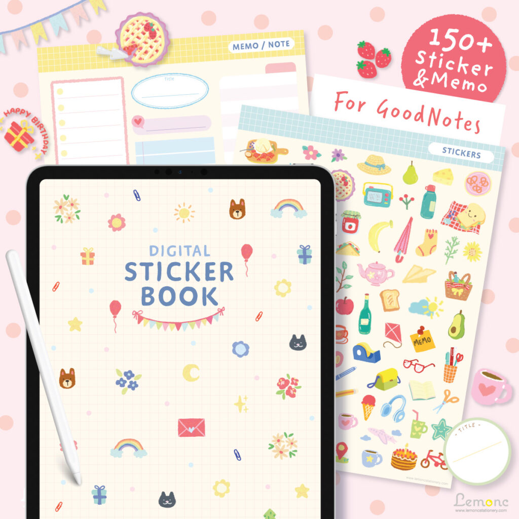 DP2108 Digital Sticker Book for Goodnotes – Digital Product : Sugar Morning