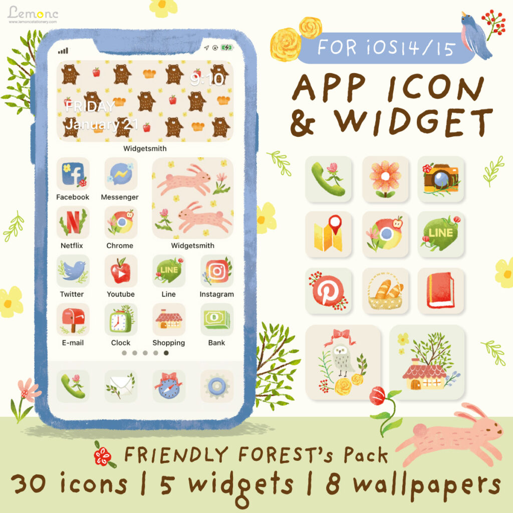 DP2131 : App icon & Widget – Friendly Forest – Digital Product : Sugar ...