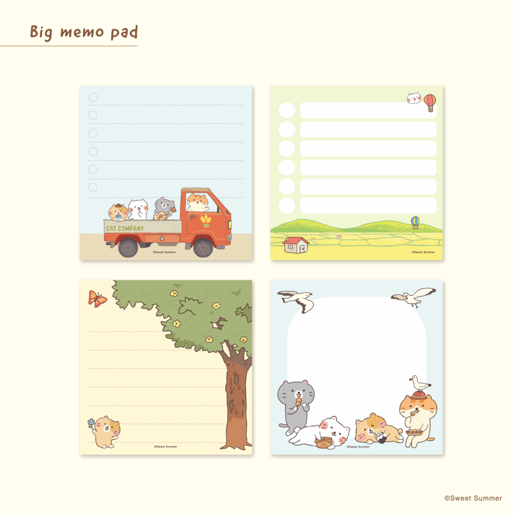 Digital Memo Pack – Cat Company : Village Holiday – Digital Product ...